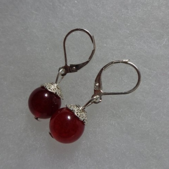 Jewelry | Red Jade Earrings | Poshmark